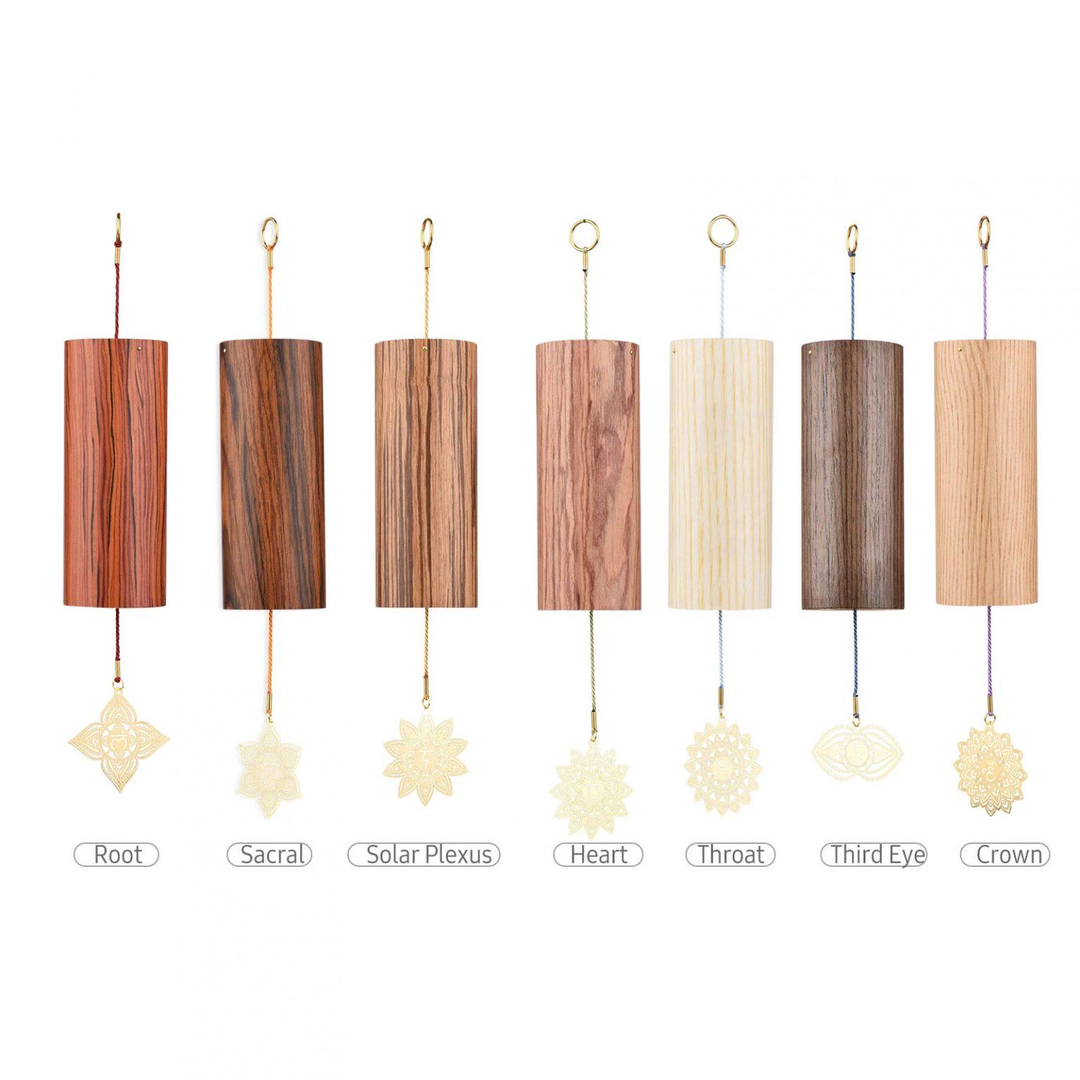Bamboo Koshi Wind Chimes – Set of 7 Chakras – Chakra Singing Bowls